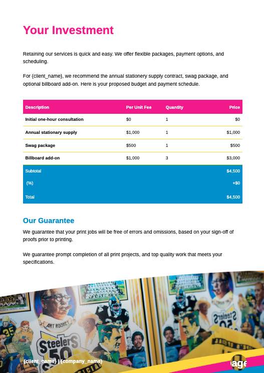 Printing Proposal Template | Proposify